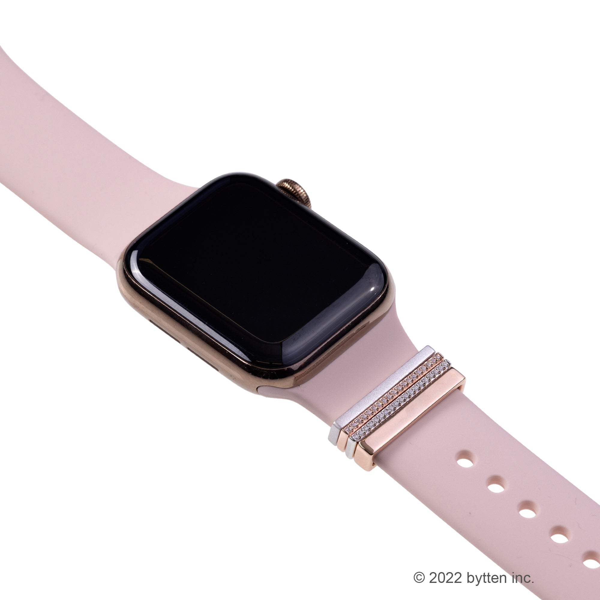 engravable rose gold glam stack™ • Apple Watch & Fitbit band accessory ...
